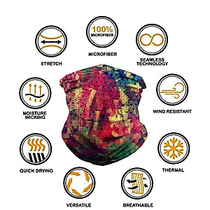 HCMY Balaclava 9 Pack Neck Gaiters Bandana Shiesty Magic Scarf Headwear Tube UV Face Mask Headbands Wraps for women