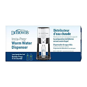 Dr. Brown's Insta-Prep Warm Water Dispenser to Instantly Prepare Baby’s Formula Bottle,Large Capacity Glass Tank with 3 Temperature Settings,Black