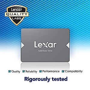 Lexar NS100 512GB 2.5” SATA III Internal SSD, Solid State Drive, Up to 550MB/s Read (LNS100-512RBNA)