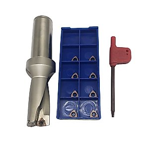 GBJ WC- Φ19-2D -C20 +10pcs WCMX030208FN Indexable U Drill Inserts Holder Fast Water Jet Drill Violent Drill WPD Series (WPD-Φ19-2D-C20+WCMX030208)