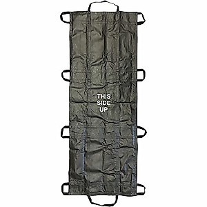 The Original Rescue Essentials Brand QuikLitter, Black Nylon Handles, Non-Woven Fabric, 500 Lb Rated, Low Cost, Disposable for Patient Transfer, Casualty Evacuation