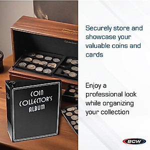 BCW Album - Coin Collectors - Black | 3-Inch Binder | Holds 90 Pages