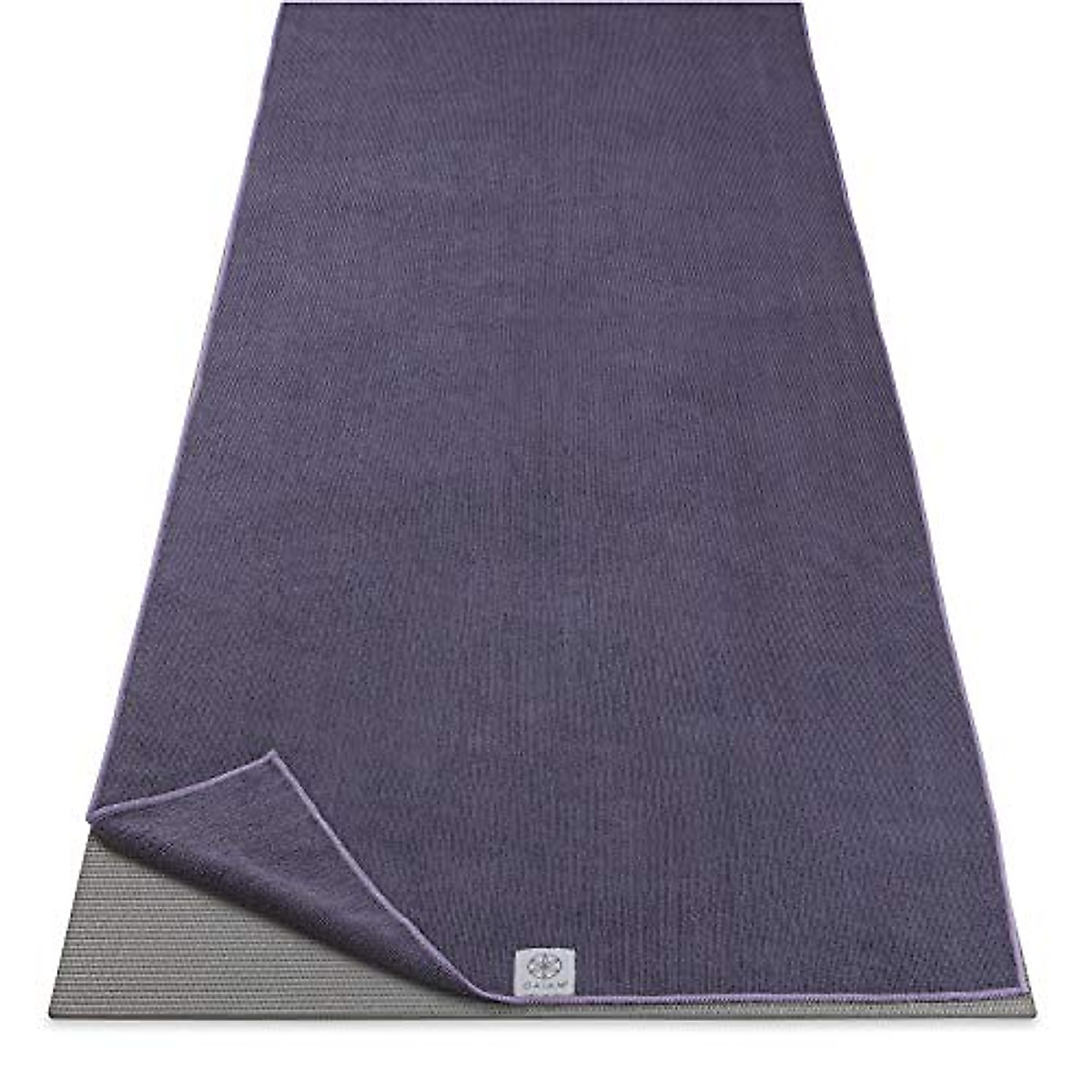 Gaiam Yoga Mat Towel Microfiber Mat-Sized Yoga Towel for Hot Yoga (68" L x 24" W), Heron Lilac
