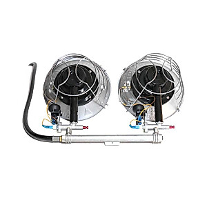 AWSINE 30,000 BTU Double Tank Top Outdoor Propane Heater Double Burner Safety Shut-Off Valve & Tip-Over Switch (Propane Cylinder not Included)