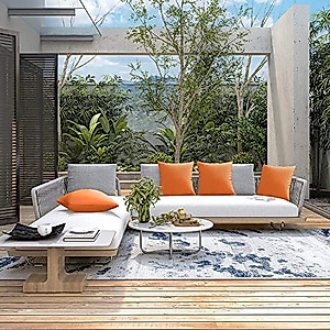 VAKADO Fall Outdoor Waterproof Throw Pillow Covers 18x18 Set of 2 Decorative Pumpkin Patio Furniture Sunbrella Cushion Cases Outside Decor for Couch Garden Bench Porch