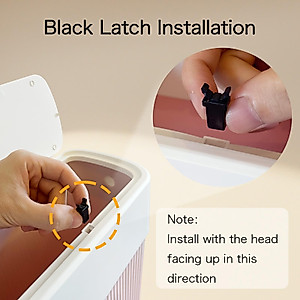 ABEETE Bathroom Trash Can with Lid, 12L Small Plastic Garbage Can for Kitchen with Press Top Lid, 3.2 Gallon Slim Dog Proof Wastebasket Trash Bin for Office, Bedroom, Living Room, Home Cabinet-Pink