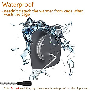 Ogioxam Bird Heater, Thermostatical Bird Warmer for Parakeets, IP67 Waterproof Bird Accessories and Supplies, 12V