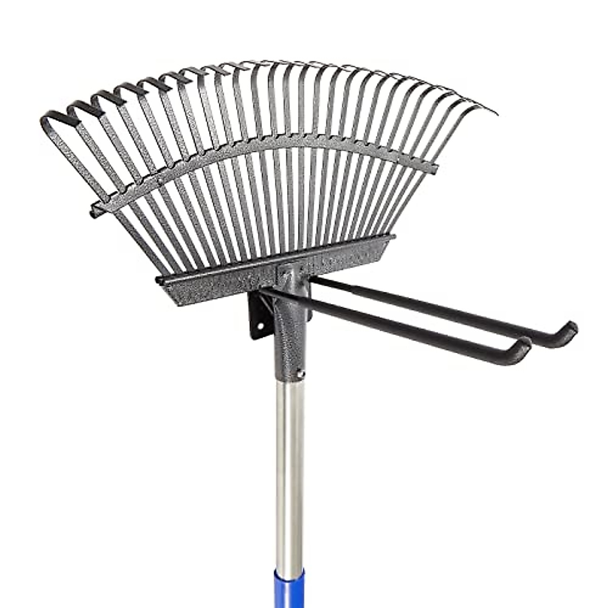 4 Pack Heavy Duty Hooks for Garage Wall Organizer Rack, 12-Inch Steel Utility Tool Hangers for Holding Shovels, Ladders, Bikes, Chairs (Black)