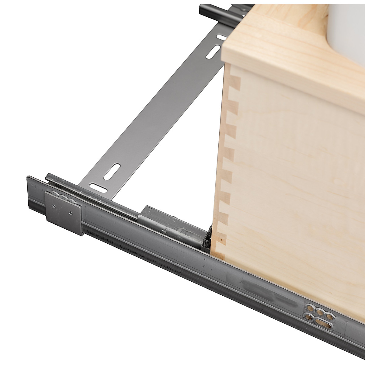 Century Components CASBM14PF Kitchen Pull Out Waste Bin Container - 34 Qt White Double - Baltic Birch - Blum Soft-Close 170 lb. MOVENTO 769 Slides, 14-7/8"