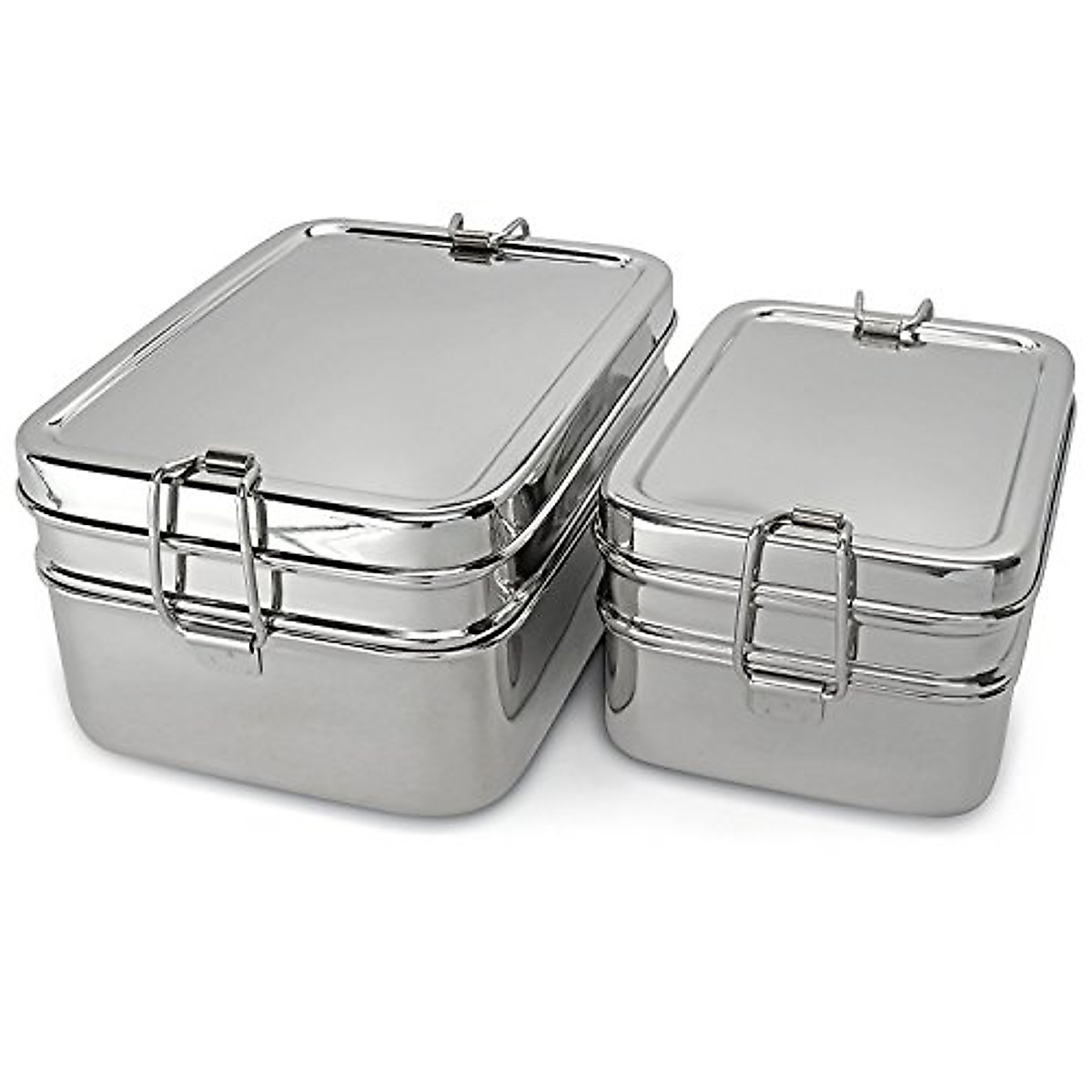 Lifestyle Block 3 Compartment Stainless Steel Eco-Friendly Lunch Box - Regular