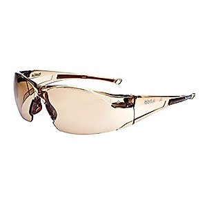 Bolle Safety RUSH Safety Glasses with Dark Amber Lens and Twilight Frame
