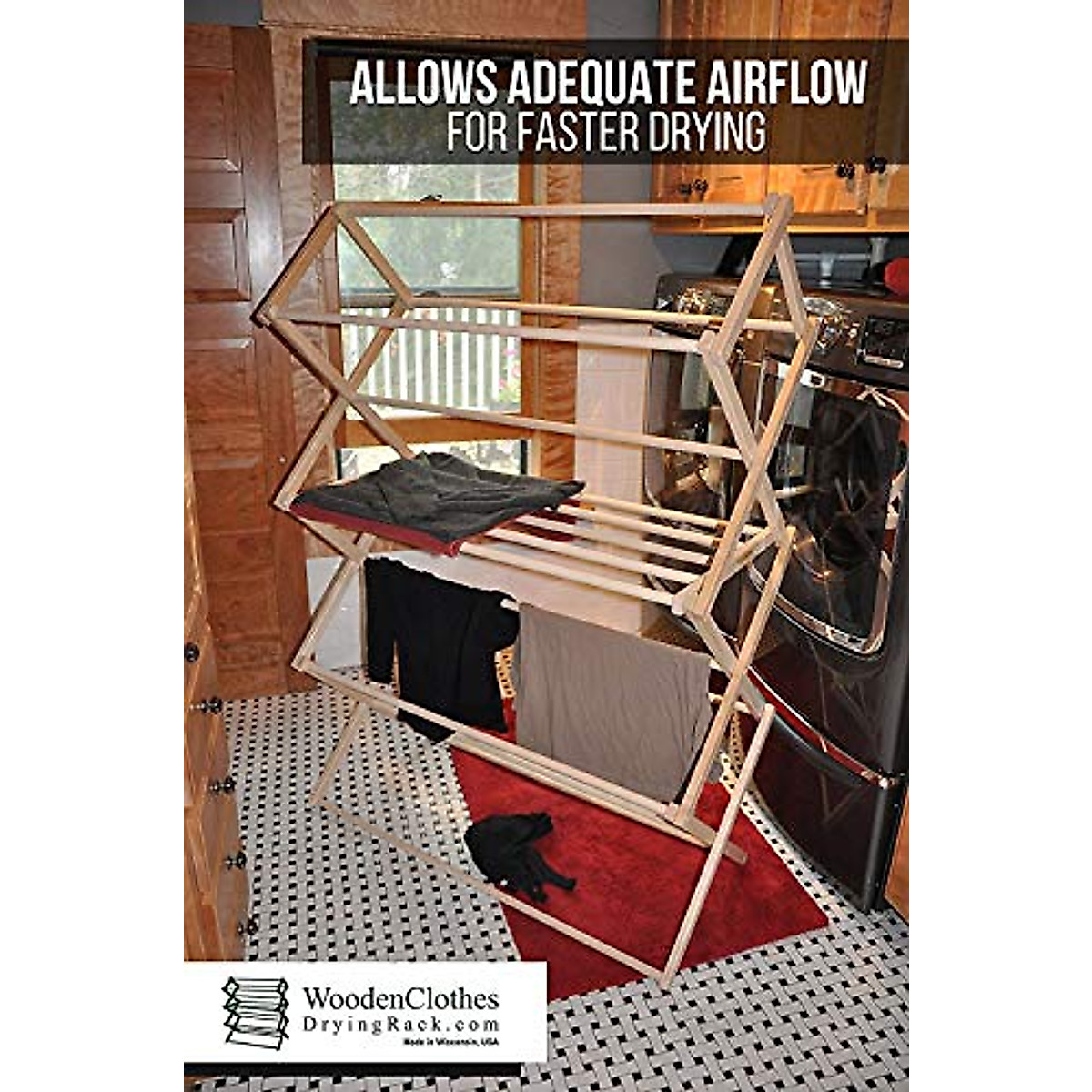 SXINDE Free Standing-Portable Garment Laundry Dryer-Collapsible Clothing Hanging Racks