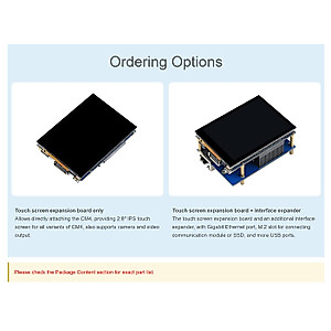 2.8inch Touch Screen Expansion for Raspberry Pi Compute Module 4(CM4), USB2.0 Interface,Fully Laminated Display, Gigabit Ethernet