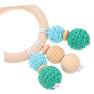 Kisangel Baby Toy 16 pcs Crib Gym Girls Wood Decor Hanging Baby Newborn Kids Seat Cot Toy Toys Infant Wooden Adorable Rattle Ster Car Rattles for Toddler Plaything Pendant Play Boys Bed Newborn Toys