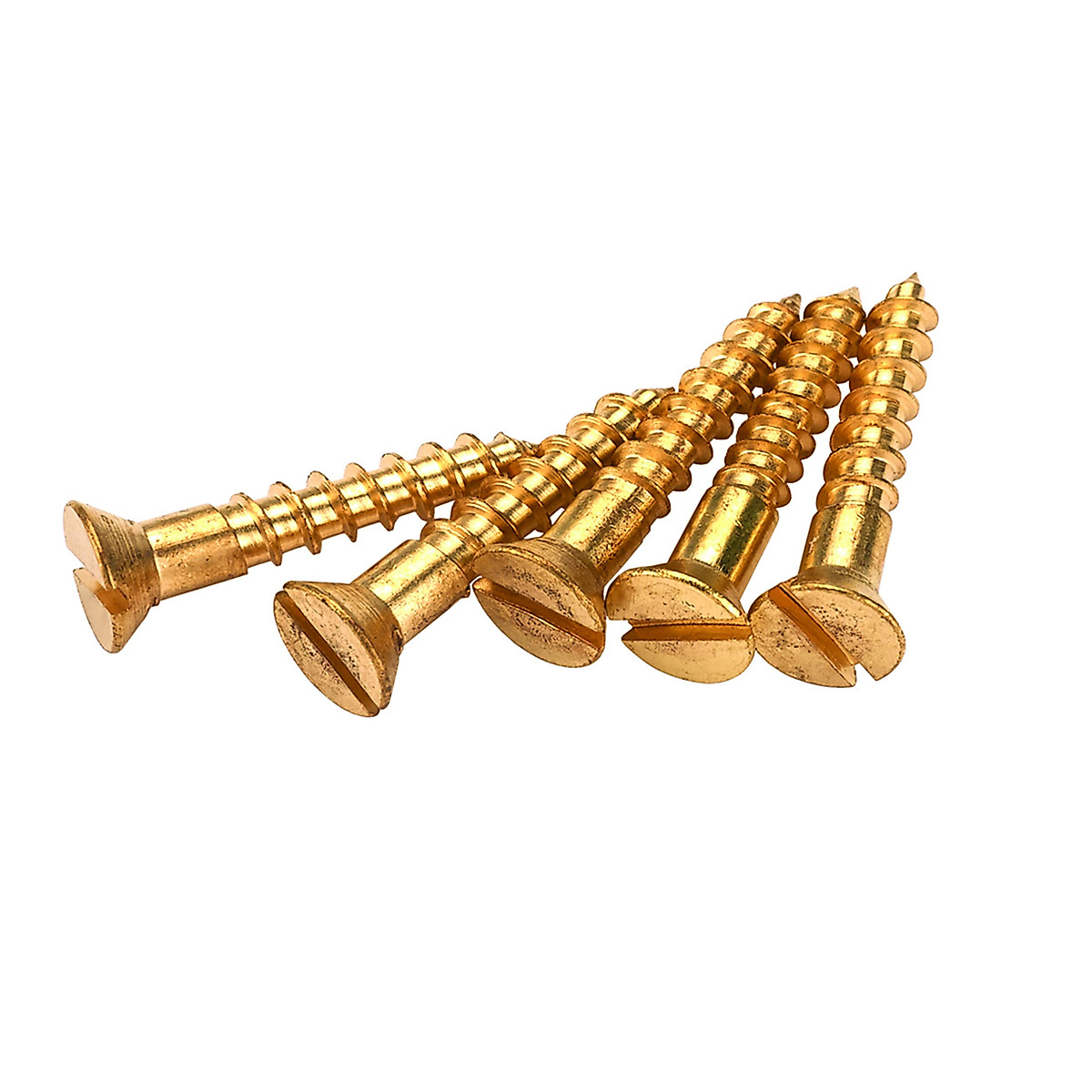 Highpoint Solid Brass Screws #6 x 5/8", Slotted, 25 Pieces