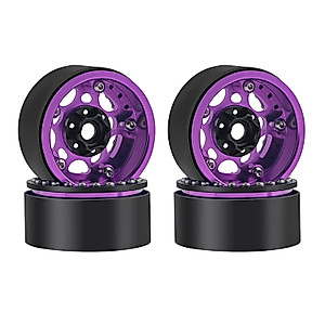 4PCS Metal 1.9" Beadlock Wheel Rims for 1/10 Scale Rc Crawler Traxxas TRX-4 Axial Scx10 II D90 Tamiya CC01 D110