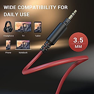 OneOdio Fusion A71/HiFi/Pro C/Pro M Wired Headphones Audio Cable Red- 6.35mm to 3.5mm