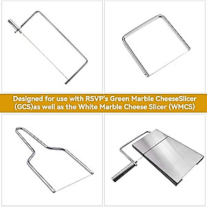 Thinp 12 Pcs Cheese Slicer Wire,5.7 Inch Cheese Cutter Wire Stainless Steel Cheese Cutter Wire Cheese Slicer Wire Replacement Cheese Wire Knife Kit for Slicing Block Cheeses Butter