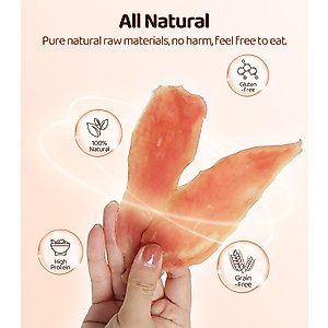 PUPIHOM Chicken Jerky Dog Treats for Dogs 16 OZ 1LBS, Rawhide-Free, Made with Real Breast, Long-Lasting Treats, Dog Training Reward Snacks Dog Chewy Treats