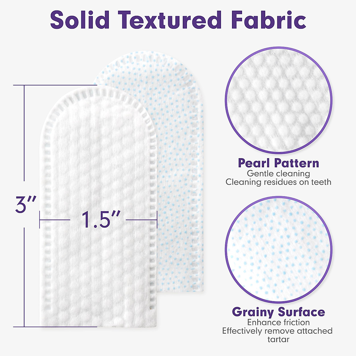 cyeollo Dog Dental Wipes for Teeth Cleaning Pet Finger Wipes Reducing Plaque & Tartar, Breath Freshener Disposable Gentle Cleaning & Gum Care Pet Wipes for Dogs Cats No-Rinse Toothbrush, 50 Counts