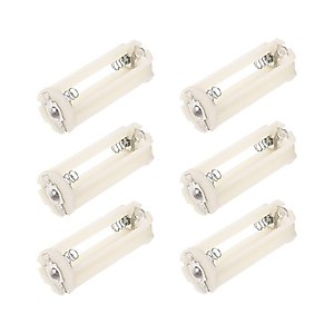 Bettomshin 6Pcs AAA Size Series Connection Battery Convertor Adapter Holder White