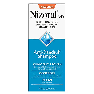 Nizoral Anti-Dandruff Shampoo 7oz and Scalp Massager Brush Bundle