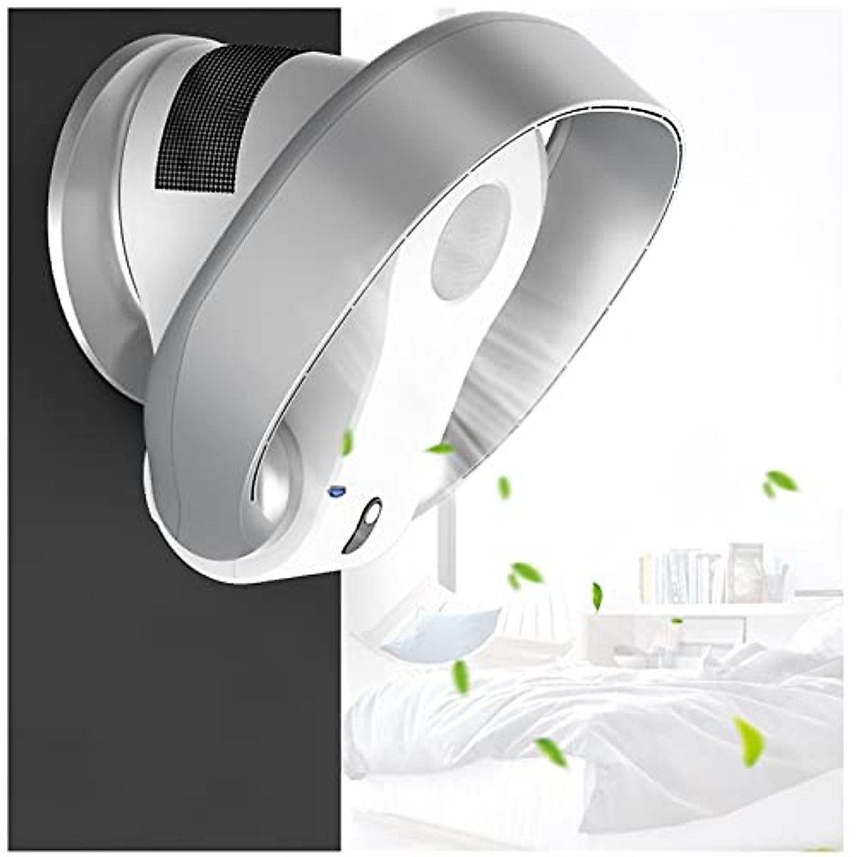 14″Bladeless Wall Fan, 26W Desktop Cooling Fan With Remote/Timer, For Home Living Room Office