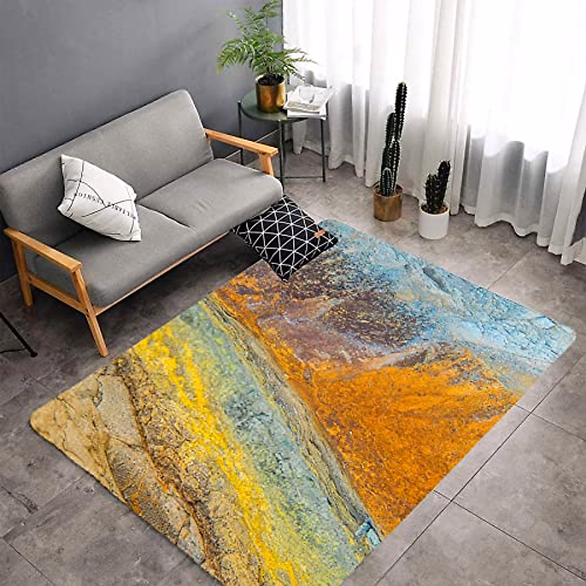 Marble Kitchen Rug Rug 3 ' x 5 ' Area Rugs Rugs Kitchen Rugs Non Skid Accent Area Carpet, Non-Slip Fur Rugs Nursery Accent Floor Carpet