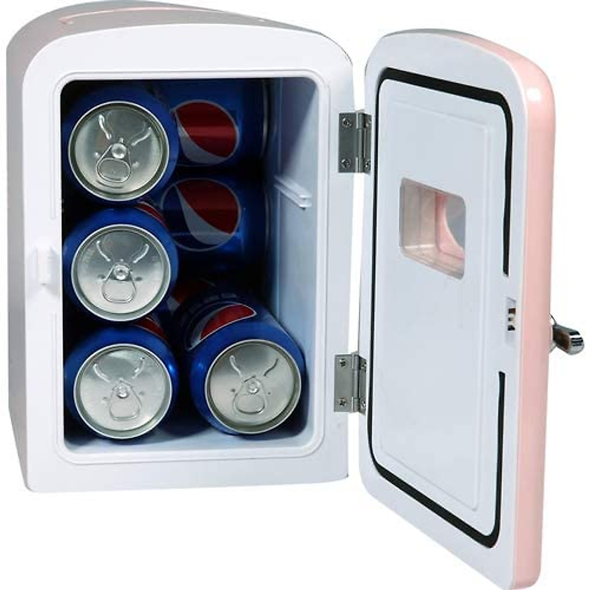 Frigidaire EFMIS175-PINK Portable Mini Fridge-Retro Extra Large 9-Can Travel Compact Refrigerator, Pink, 5 Liters