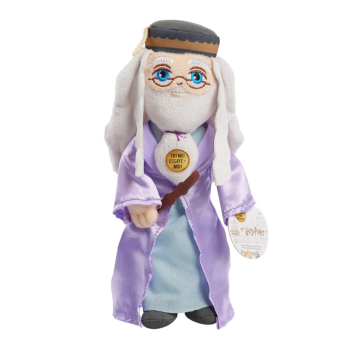 Harry Potter™ 8-Inch Spell Casting Wizards Professor Albus Dumbledore™Small Plushie with Sound Effects, Kids Toys for Ages 3 Up by Just Play