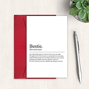 Bestie Definition Card, Funny Birthday Card for Friends, Best Friend Card, Unique Friendship Card for BBF, Galentines Day Card