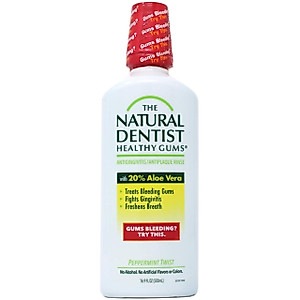 The Natural Dentist Healthy Gums Mouth Wash, Peppermint Twist Flavor, 16.9 Ounce Bottle