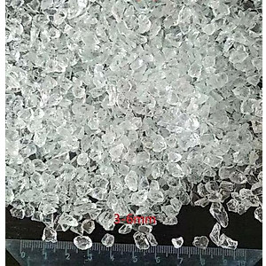 Golden Yellow Smooth Glass Chips Transparent Glitter Glass Broken 3-6mm Grinding Crushed vitreous Glass for Crafts Resin Mold Craft DIY hydroponic Plants Filler Home Nail Decoration(60g)