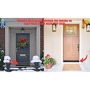 Draft Stoppers, Door Draft Stopper for Bottom of Door, Under The Door Noise Stopper, Soundproof, Lightproof, Weather Stripping Seal for Door and Window. Multi- Purpose Use. 37 Inch in (Black).