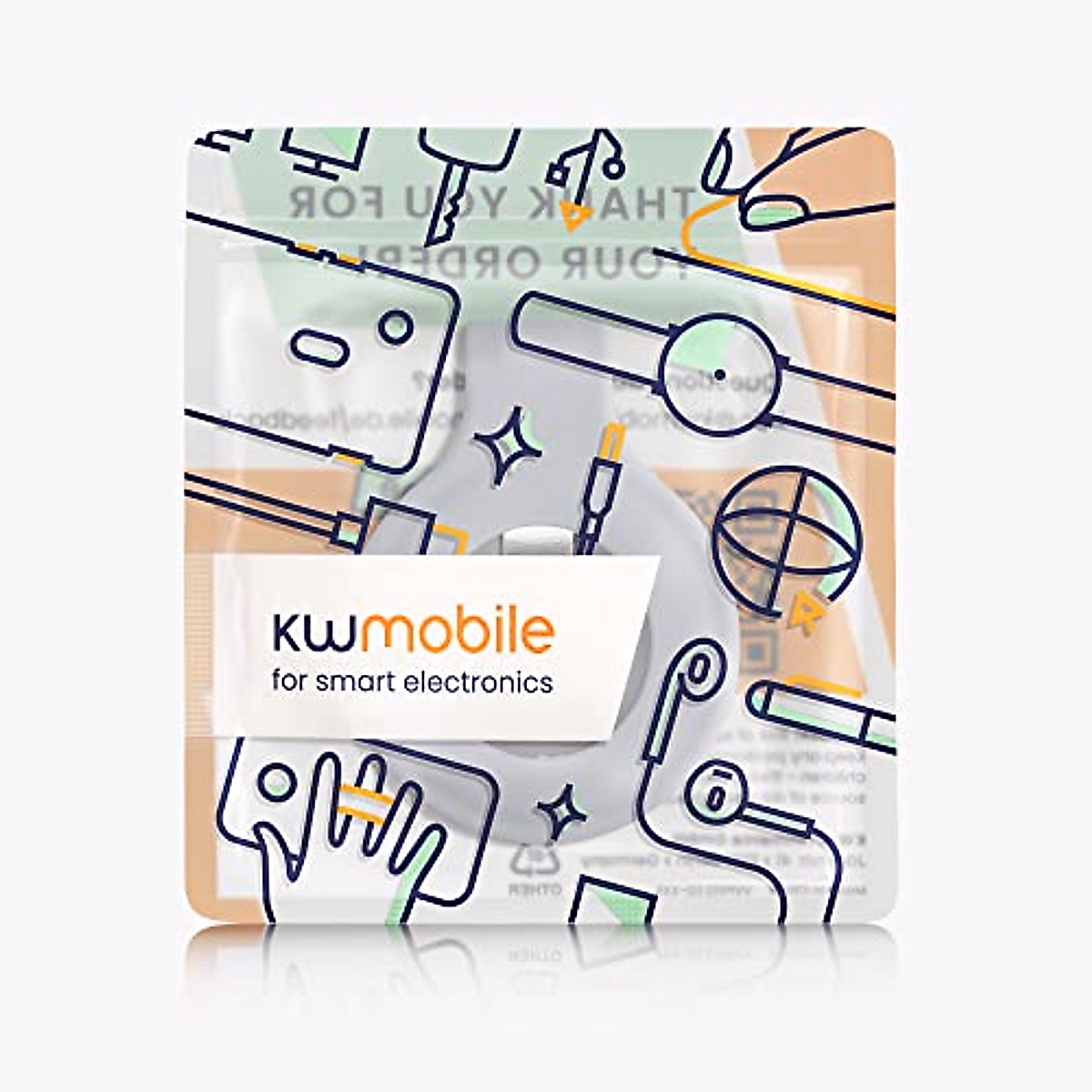 kwmobile Silicone Clip Compatible with Apple AirTag - Protective Silicone Clip for Tracker - Grey