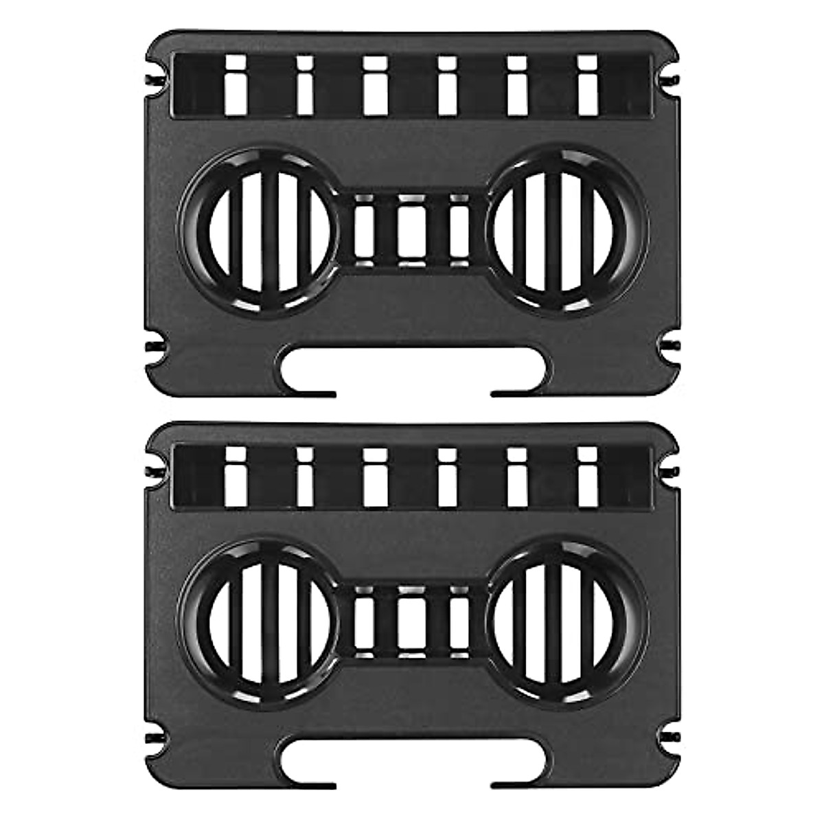 Evron Zero Gravity Chair Tray,Cup Holder for Zero Gravity Lounge Chair,Bag Hanging Design Recliners Cup Holder Tray Clip On Chair Table/Tray for Carrying iPhone/ iPad/Thermos Cup Black 2 Pack