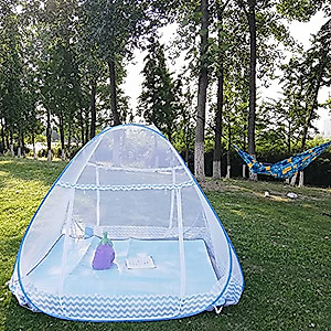 Jsanh Large Mosquito Net for Bed King Size Portable Pop UP Mosquito Netting with Bottom Foldable Mosquito Nets for Baby Adults 80 x 72 x 60 inch