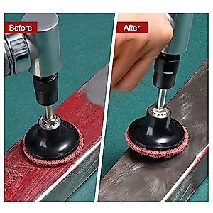 S SATC 46PCS Sanding Discs 2 Inch Roll Lock Quick Change Discs 1pcs 1/4'' Holder Surface Conditioning Discs Fine Medium Coarse for Die Grinder Surface Strip Grind Polish Burr Finish Rust Paint Removal