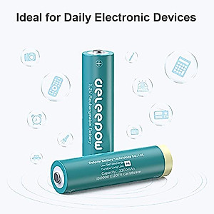 Deleepow AA Rechargeable Batteries Ni-MH, 3300mAh Long Lasting, 1.2V 1200 Cycles Rechargeable AA Batteries- 24 Count for Household and Business Devices