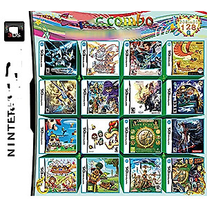 Peakfun 208 in 1 Game Cartridge Multicart,DS Pack Card Compilations, Fine Works Combo Multicart for Ninte-ndo DS, NDSL, NDSi, NDSi LLXL, 3DS, 3DSLLXL, New 3DS 2DS, 2DS LLXL (black)