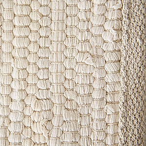 DII Handmade Chindi Tabletop, Reversible and Machine Washable, Placemat Set, 13x19, Natural