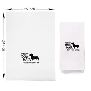 NEGIGA Dachshund Decor，Dachshund Gifts，Dachshund Gifts for Women，Dachshund，Kitchen Towels，Kitchen Towels and Dishcloths Sets，Towels Sets of 4