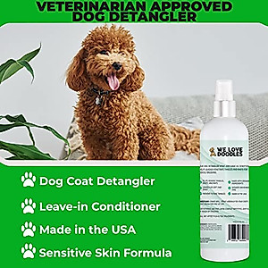 We Love Doodles Dog Detangler Spray - Leave-in Conditioner for Dogs - Dog Detangling Spray - Dematting Spray for Dogs - Tangle Remover - Made in The USA - Large 16 fl oz (Lavender)