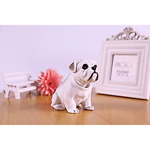 siyaful Bobbing Head Dog-Bobble Head Auto Car Dashboard Decors Toy Bulldog English