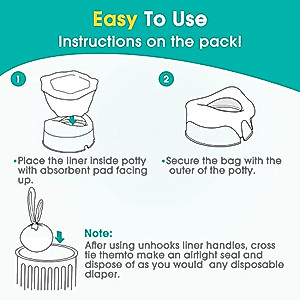 [60 Counts] Disposable Potty Liners compatible with OXO Tot 2-in-1 Go Potty, Potty Refill Bags for Toddler Travel, Universal Potty Bags Fit Most Potty Chairs