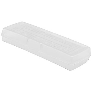 School Smart Mini Lightweight Plastic Pencil Case, Clear