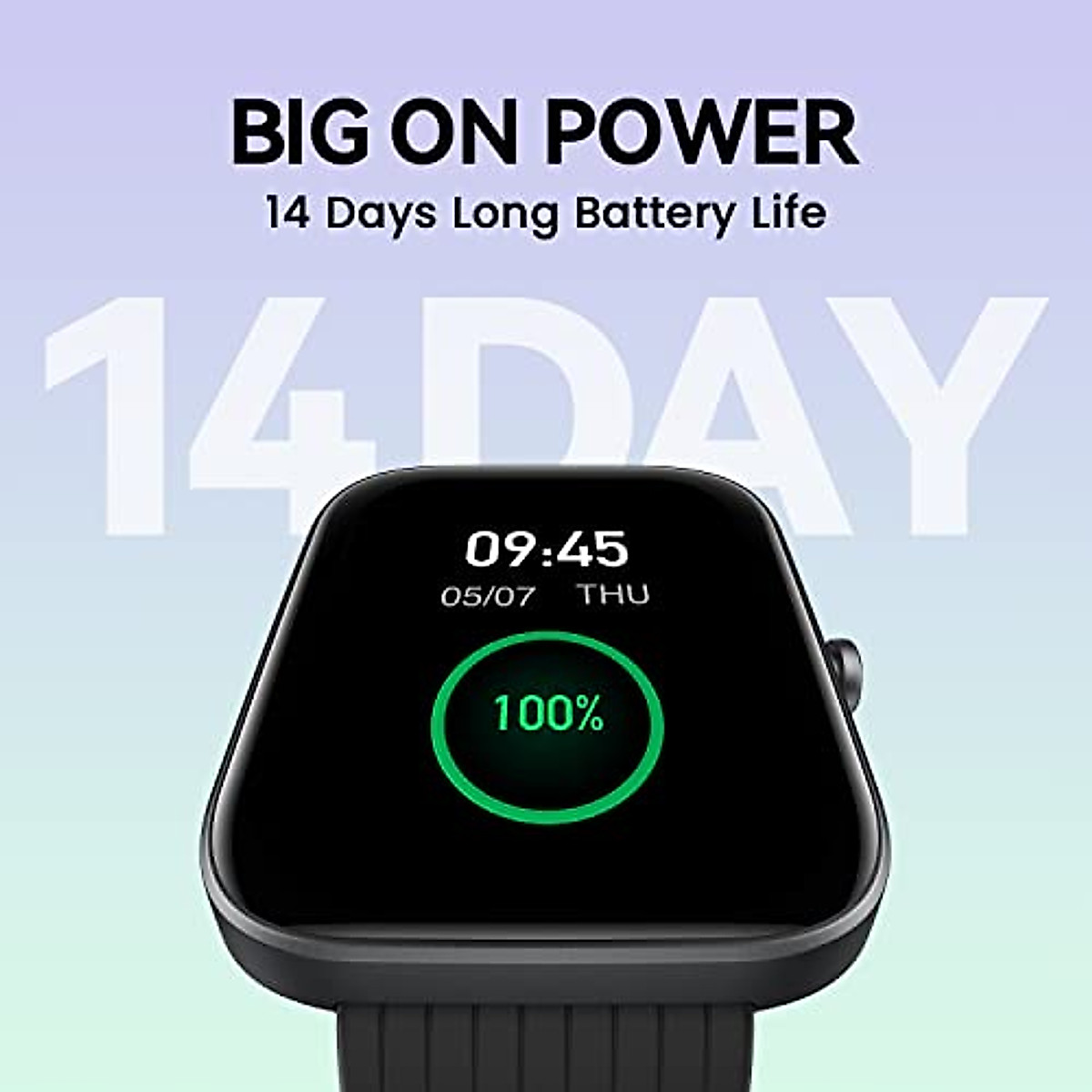 Amazfit Bip 3 Smart Watch for Android iPhone, Health Fitness Tracker with 1.69" Large Display,14-Day Battery Life, 60+ Sports Modes, Blood Oxygen Heart Rate Monitor, 5 ATM Water-resistant (Black)