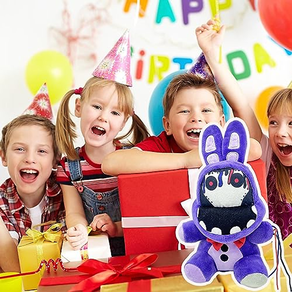 PERUKOYO FNAF Withered Purple Bunny Plush Toys,FNAF Security Breach Bonnie Stuffed Animal Plush for Lovers