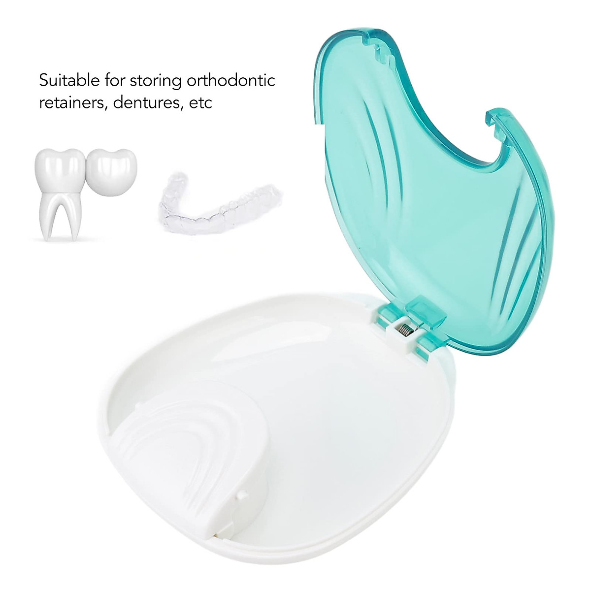 5pcs Slim Retainer Case, Portable Travel Denture Case Storage Container with Tight Snap Lock for Aligners Orthodontic Mouth Guard