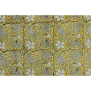 Casavani Indian Handmade Cotton Dhurrie Oriental Yellow & Beige Area Rug Boho Kilim Flat Weave Rug Indoor Hall Room Decor Carpet Throw Rugs for Bedroom Living Room Bathroom Balcony 4x10 Feet Runner
